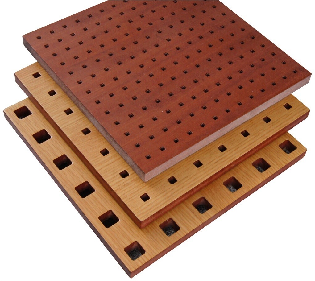Feuerbeständige perforierte hölzerne akustische Platten-Stärke 18mm/15mm